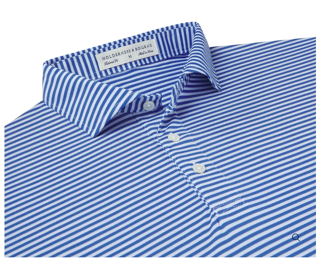 Holderness & Bourne - The Maxwell Polo (Marlin Blue & Skye) with Pebblehurst "Walker" logo ...